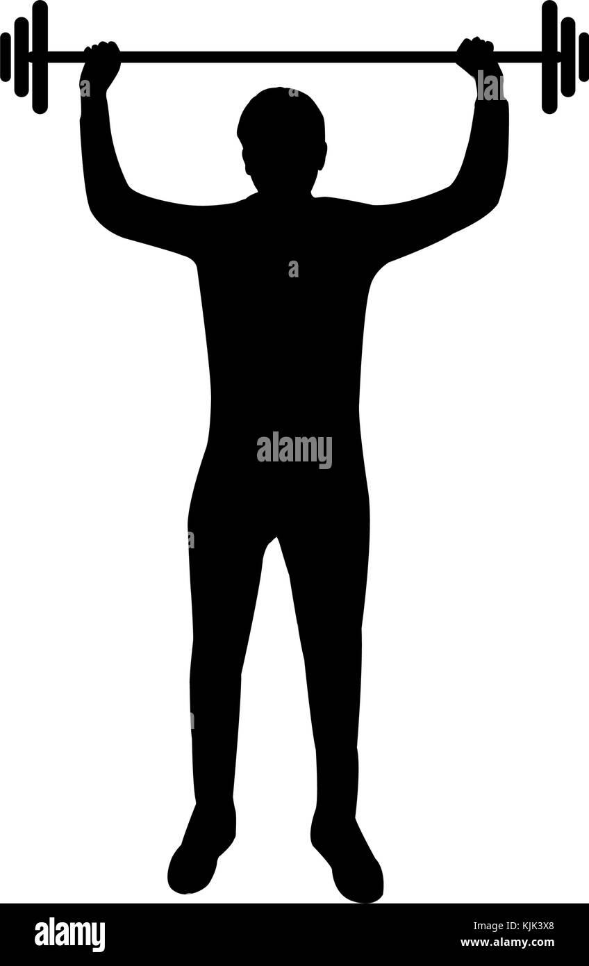 man with gym weights Stock Vector Image & Art - Alamy