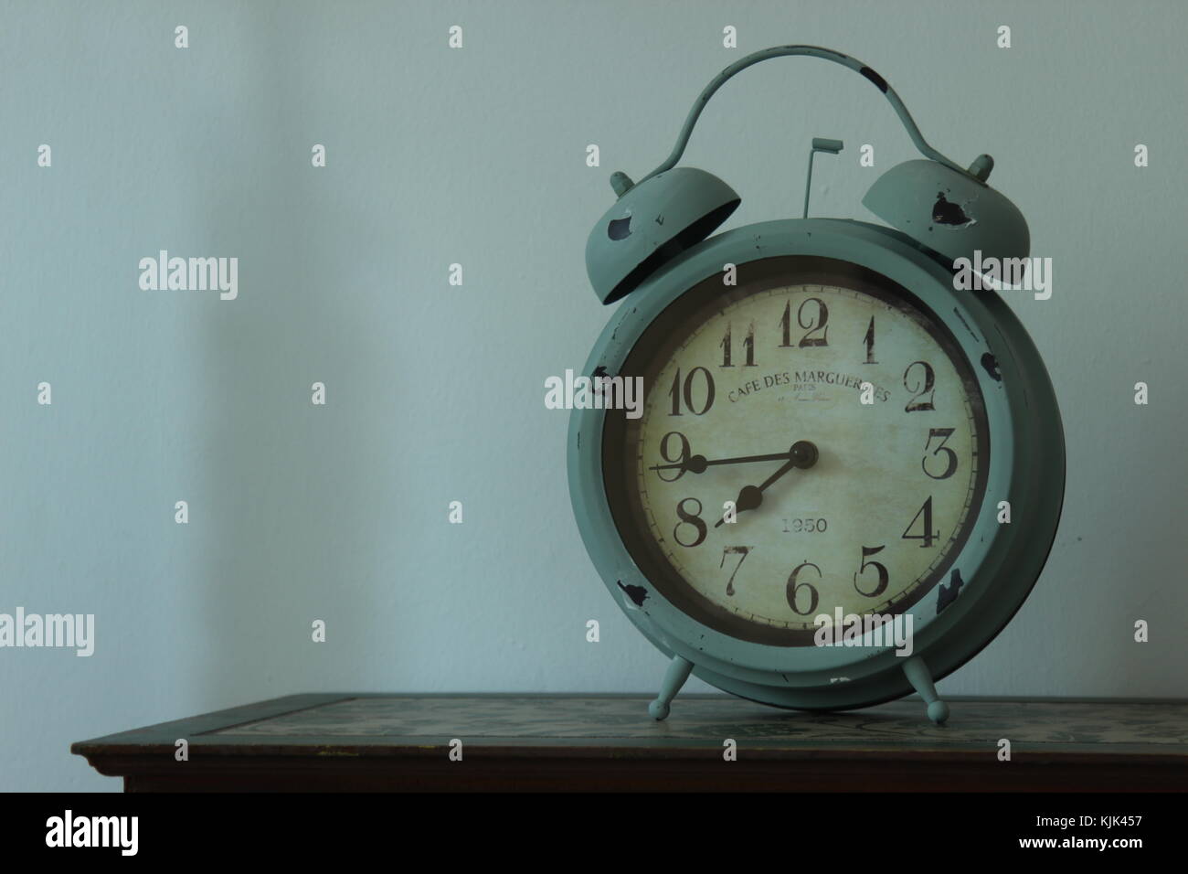 Old Clock on sideboard Stock Photo - Alamy