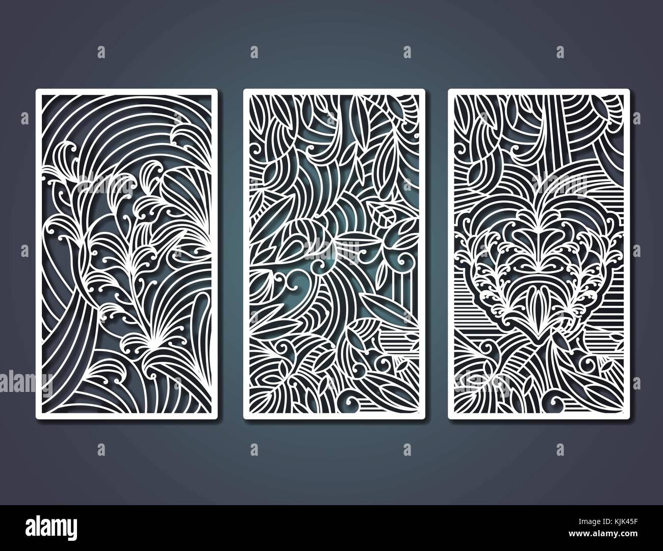laser cutting rectangular frames with decorative floral forms in steel ...