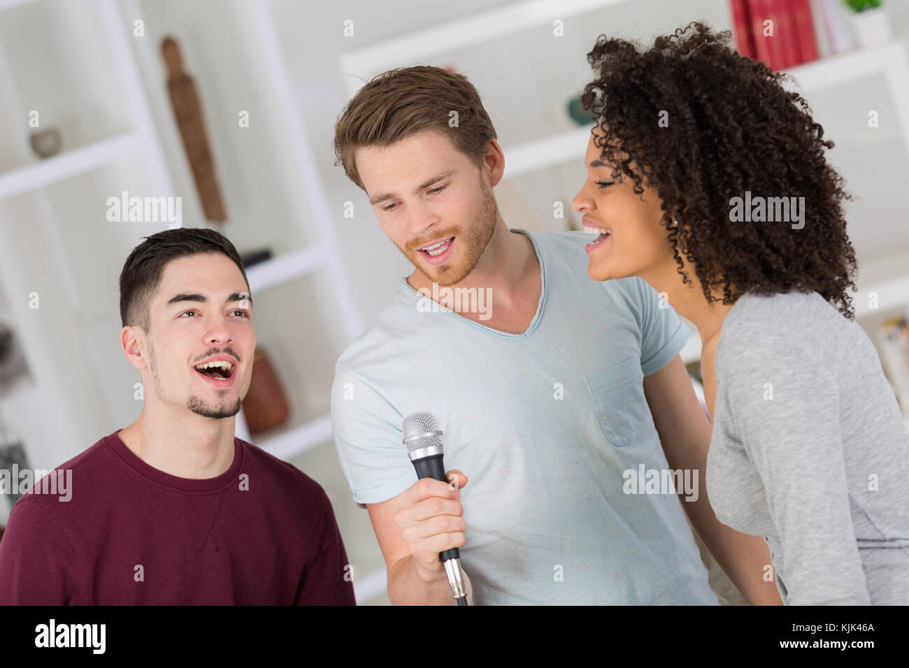 home band learning new song together Stock Photo - Alamy