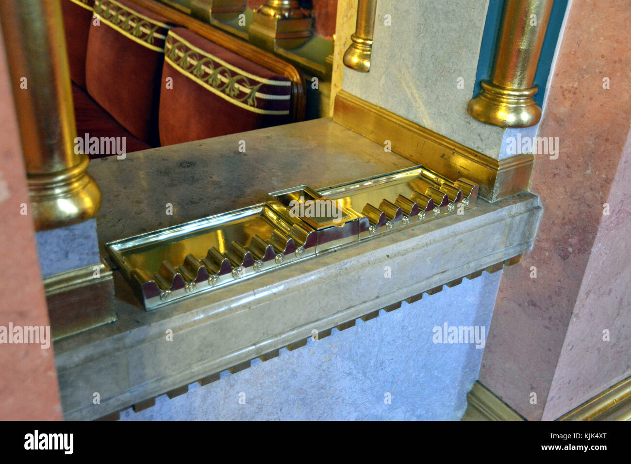 Europe, Hungary, Budapest, Hungarian Parliament Interior Cigar holder ...