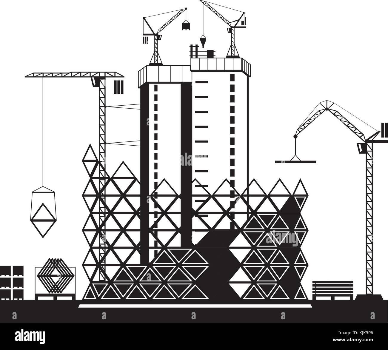 Scaffolding Stock Vector Images - Alamy