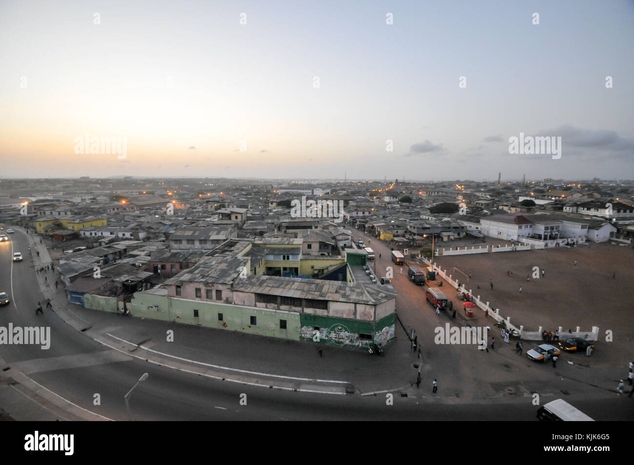 ACCRA, GHANA - APRIL 29, 2012: Panoramic view of Accra, Ghana in the ...