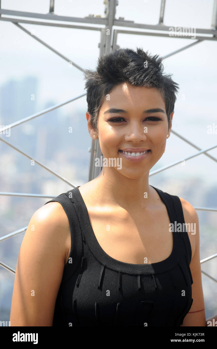 NEW YORK, NY - MAY 25: Alexandra Shipp of 'X-Men: Apocalypse' visits ...