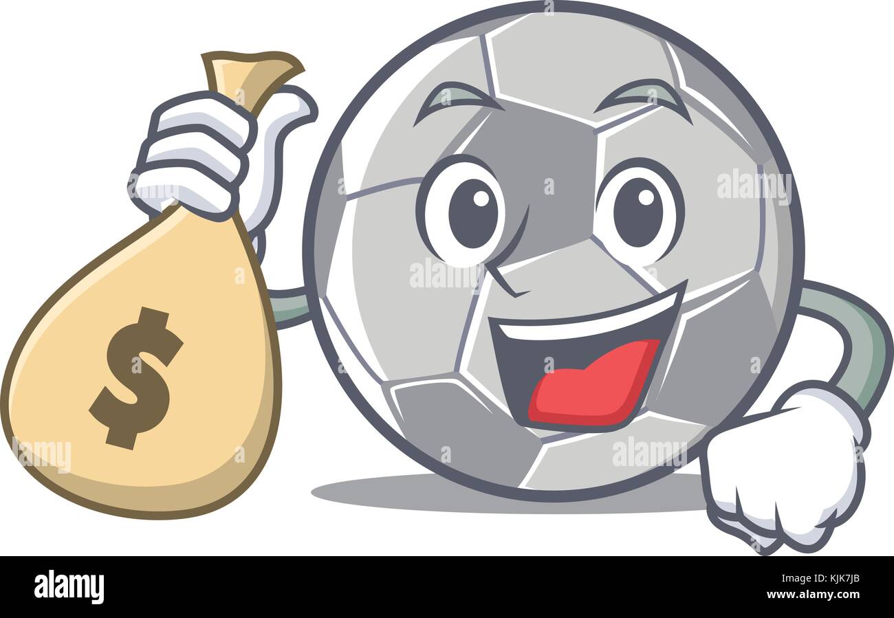 With money bag football character cartoon style Stock Vector Image ...