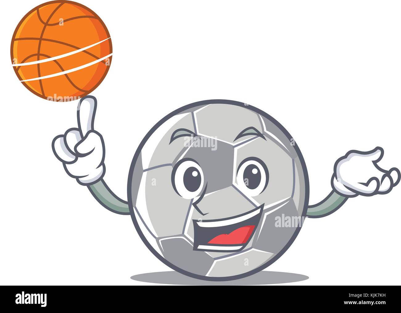 With basketball football character cartoon style Stock Vector Image ...