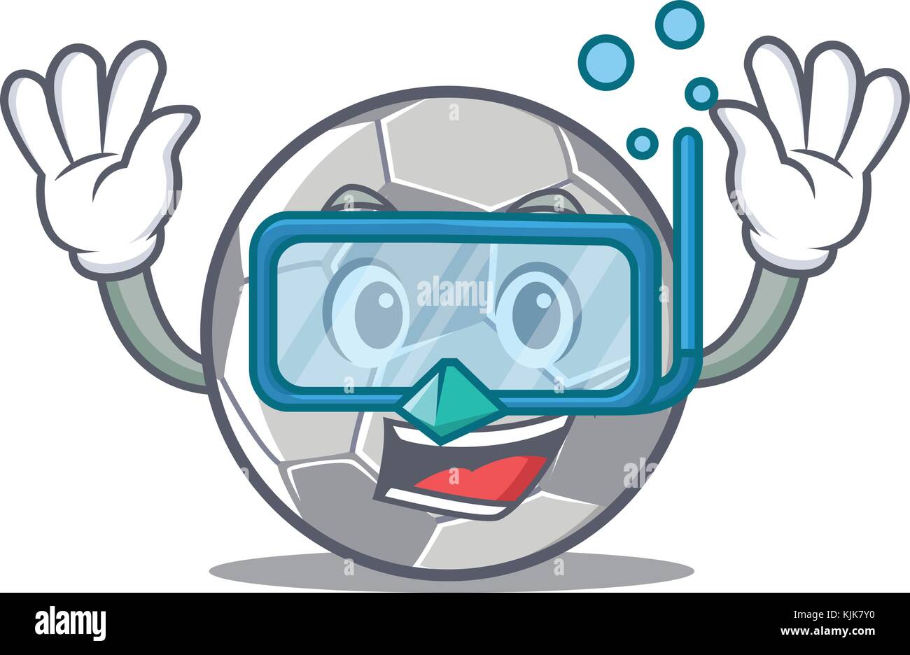 Diving football character cartoon style Stock Vector Image & Art - Alamy