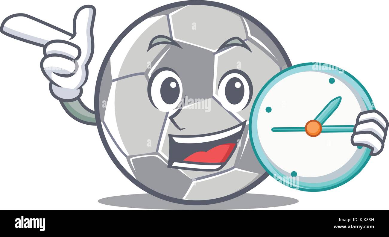 With clock football character cartoon style Stock Vector Image & Art ...