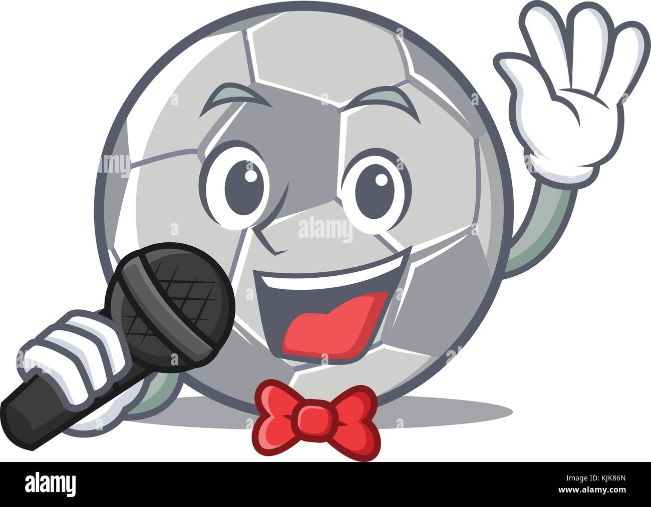 Singing football character cartoon style Stock Vector Image & Art - Alamy