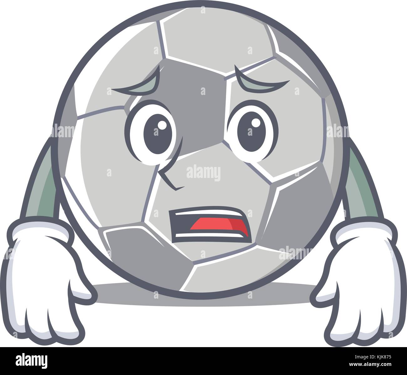 Afraid football character cartoon style Stock Vector Image & Art - Alamy