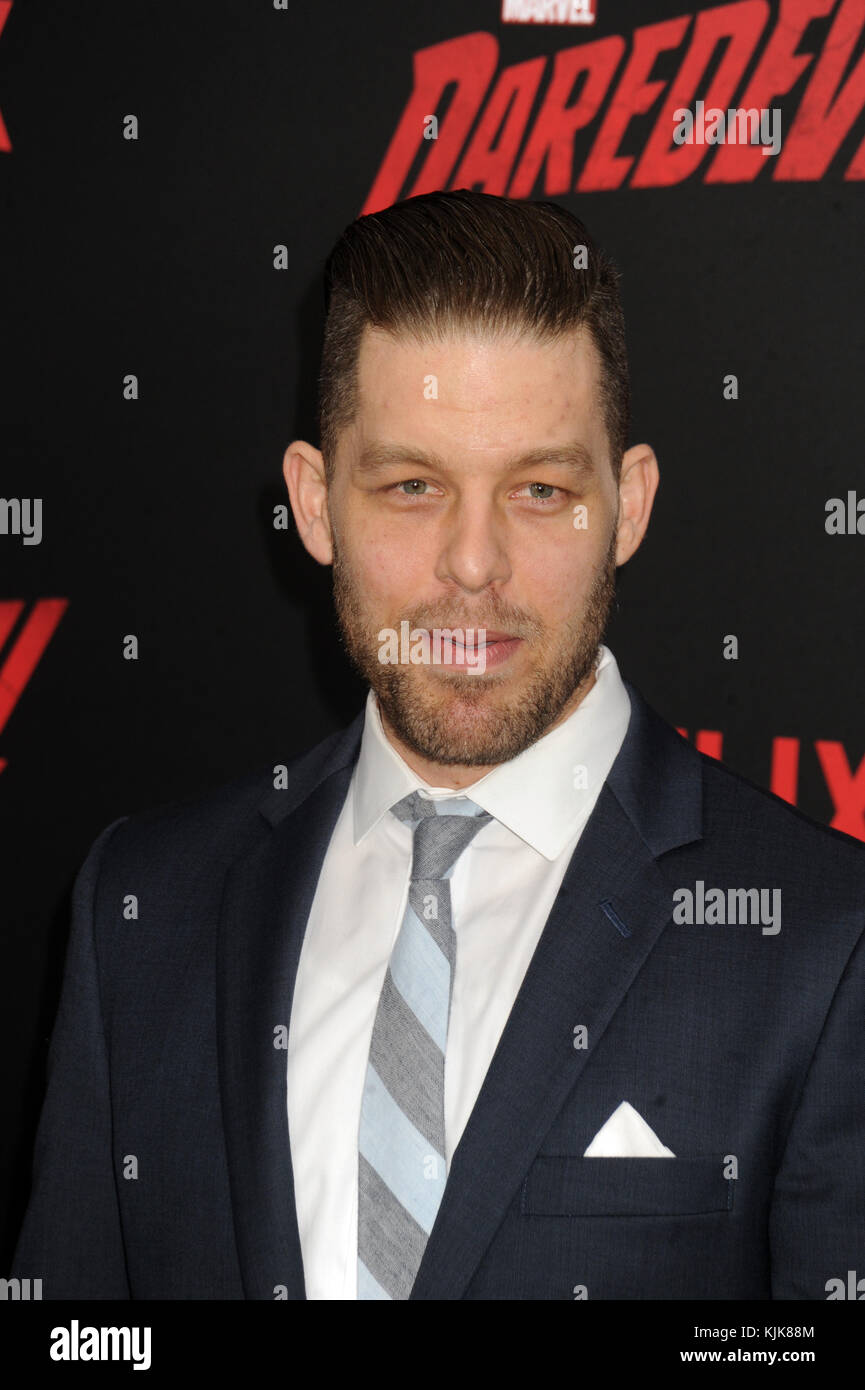 NEW YORK, NY - MARCH 10: Ben Thompson attends the 'Daredevil' season 2 ...