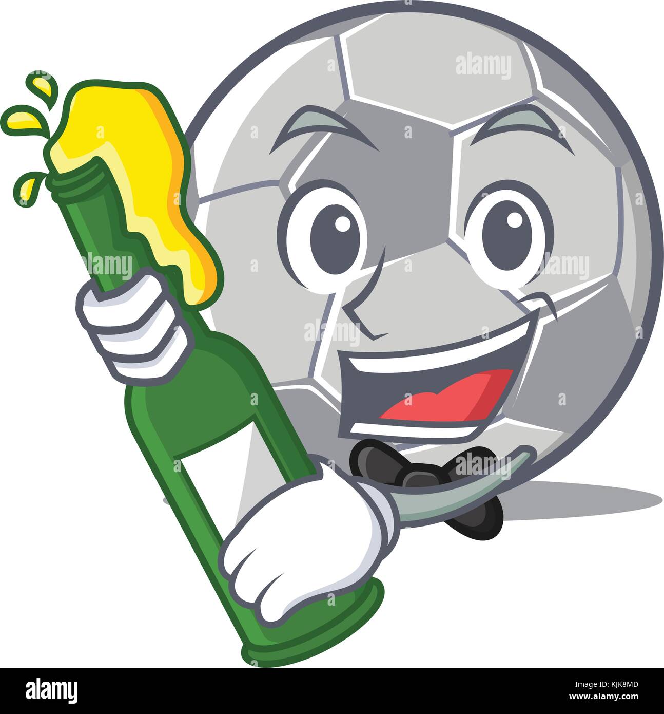 With bottle football character cartoon style Stock Vector Image & Art ...