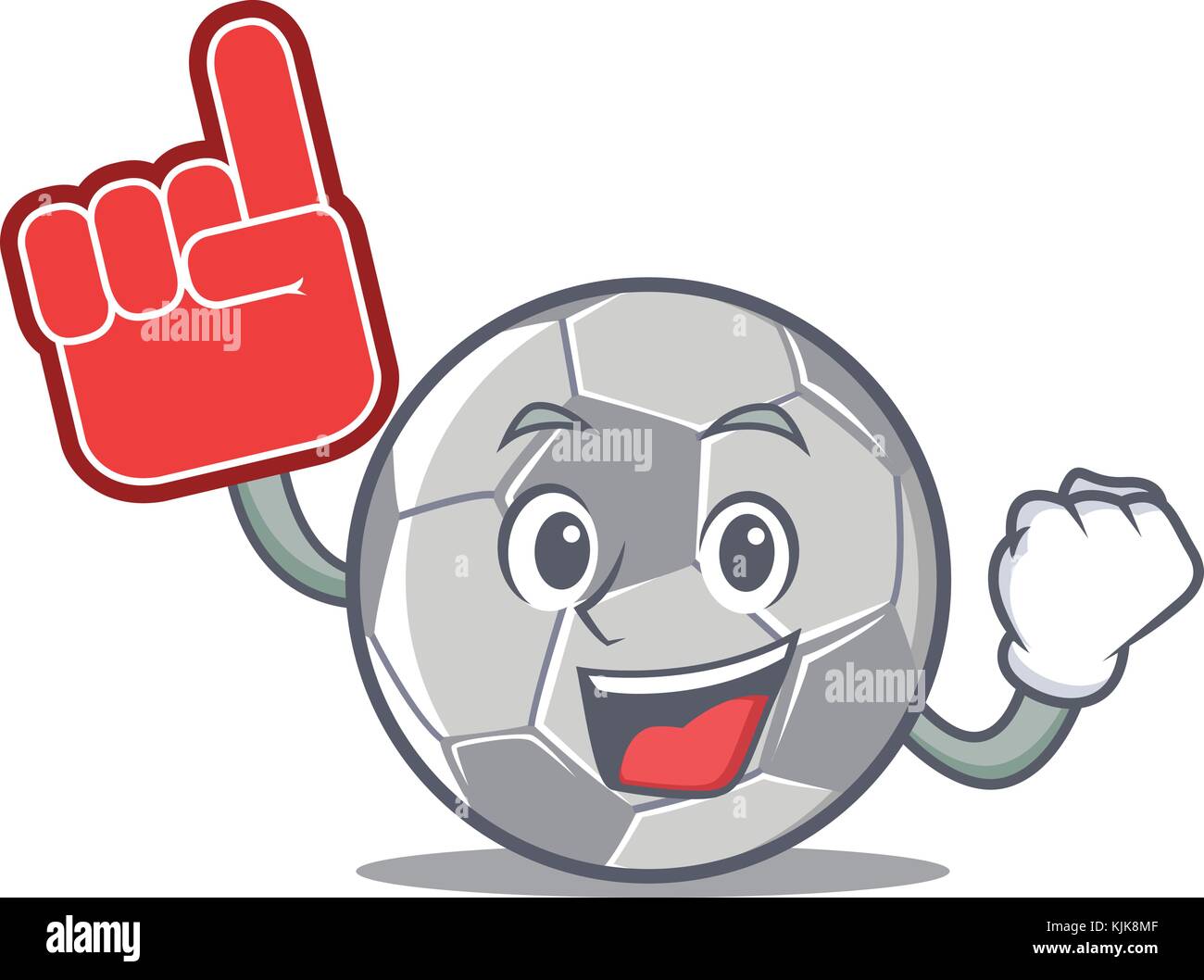 Foam finger football character cartoon style Stock Vector Image & Art ...