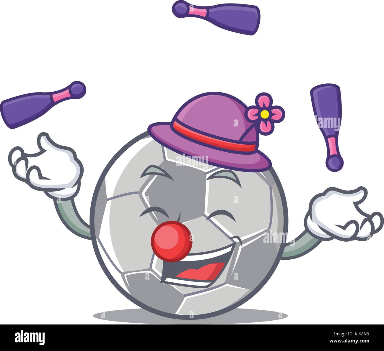Clown playing football hi-res stock photography and images - Alamy