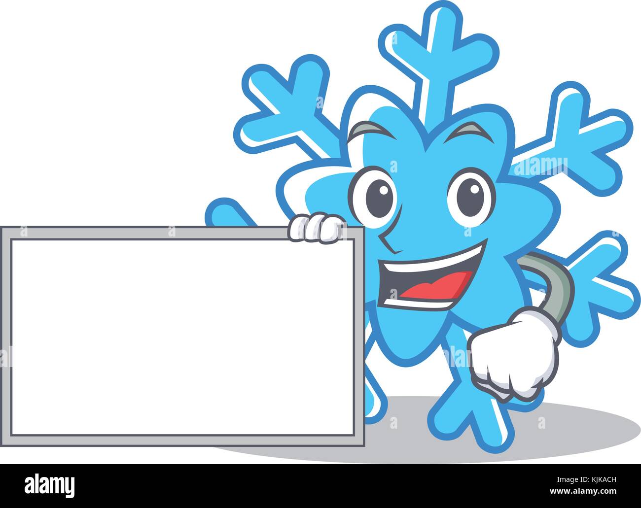 With board snowflake character cartoon style Stock Vector Image & Art ...