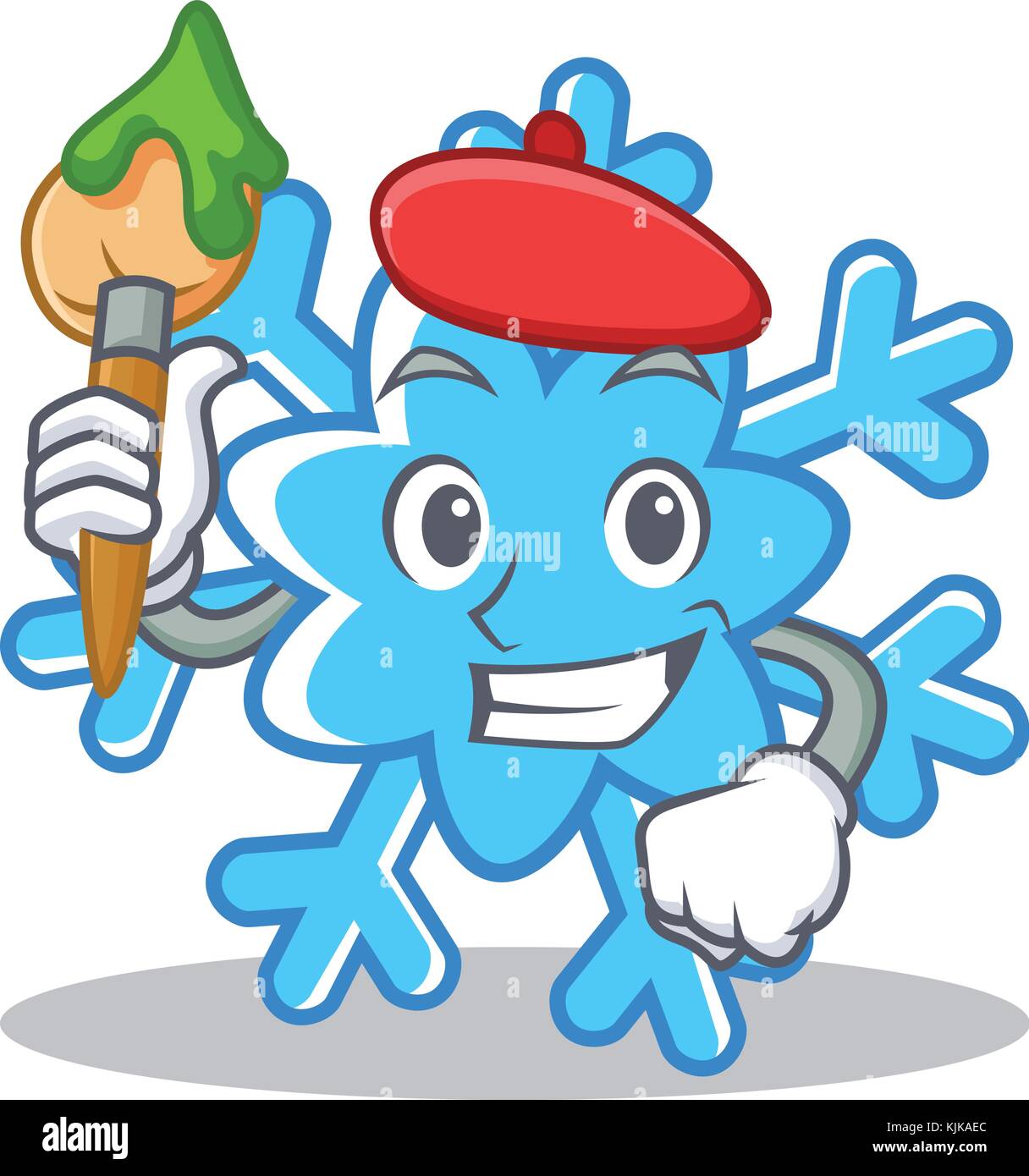 Artist snowflake character cartoon style Stock Vector Image & Art - Alamy