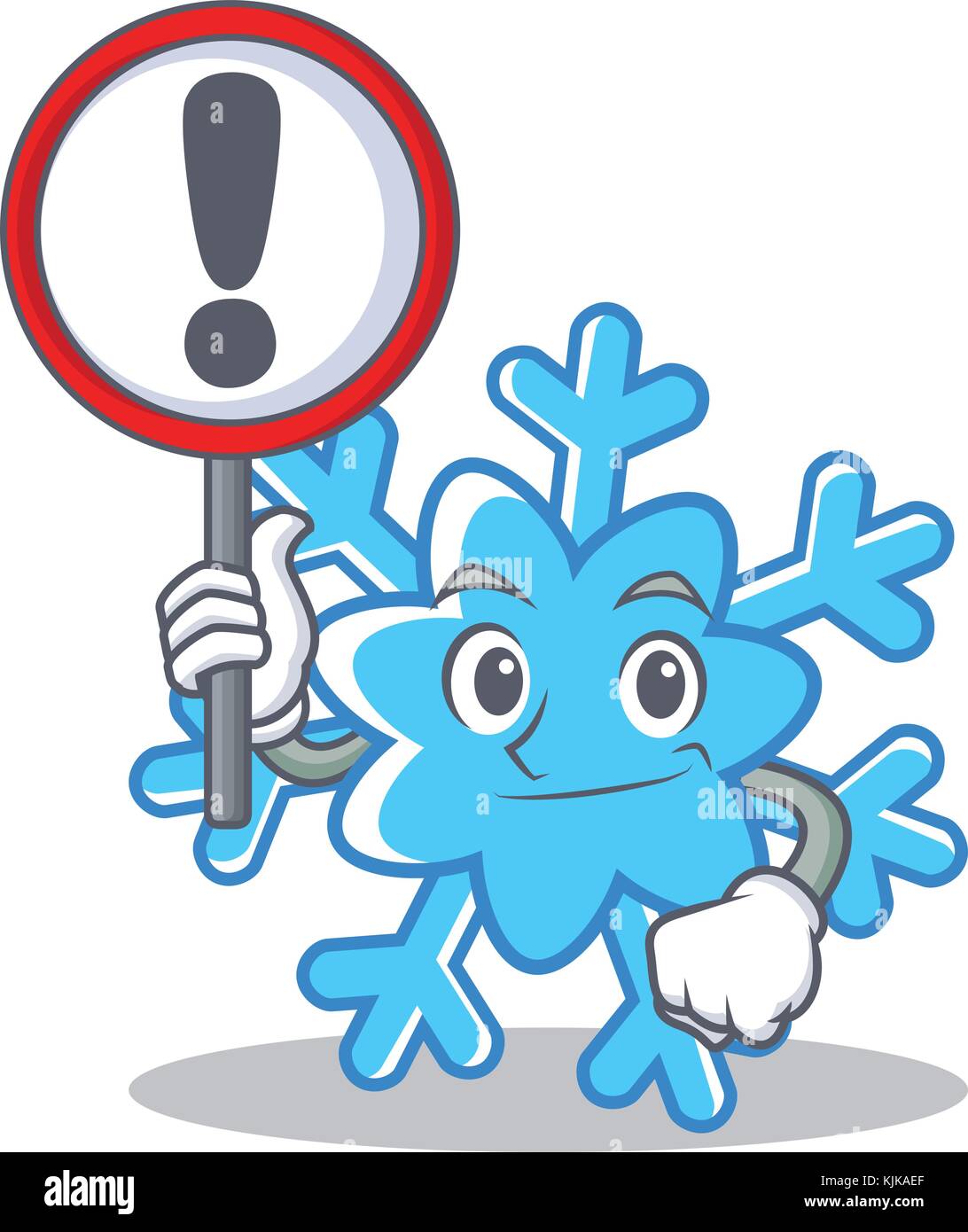 With sign snowflake character cartoon style Stock Vector Image & Art ...