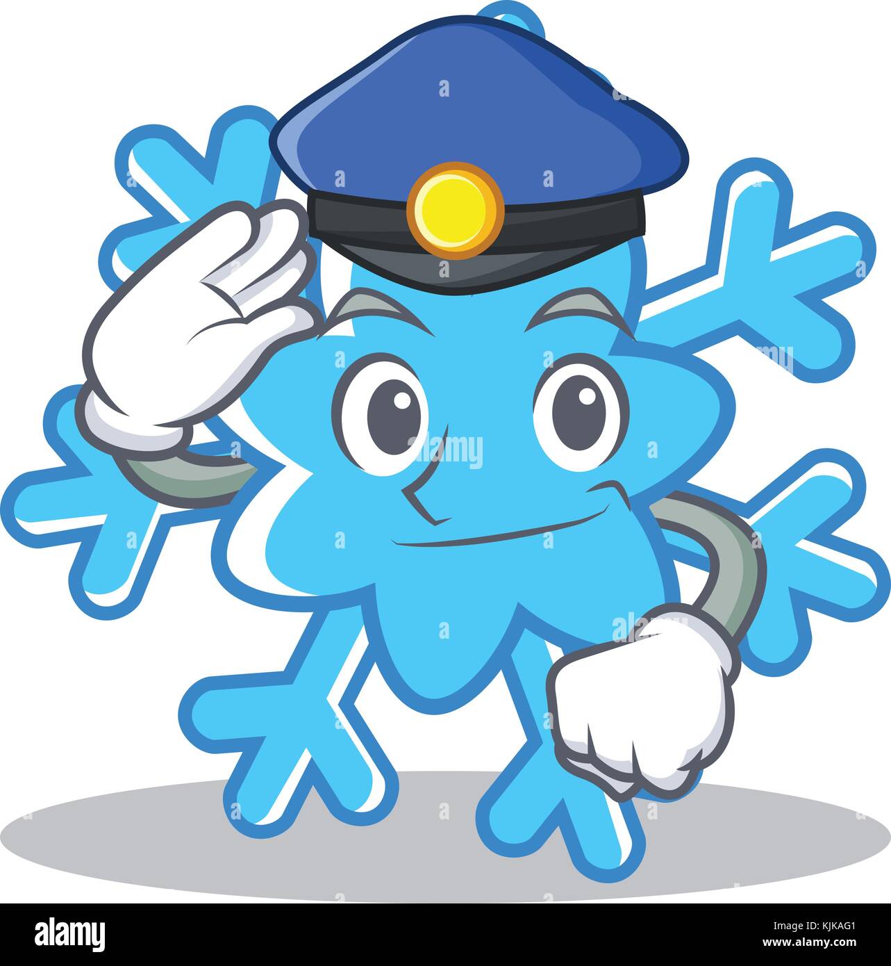 Police snowflake character cartoon style Stock Vector Image & Art - Alamy