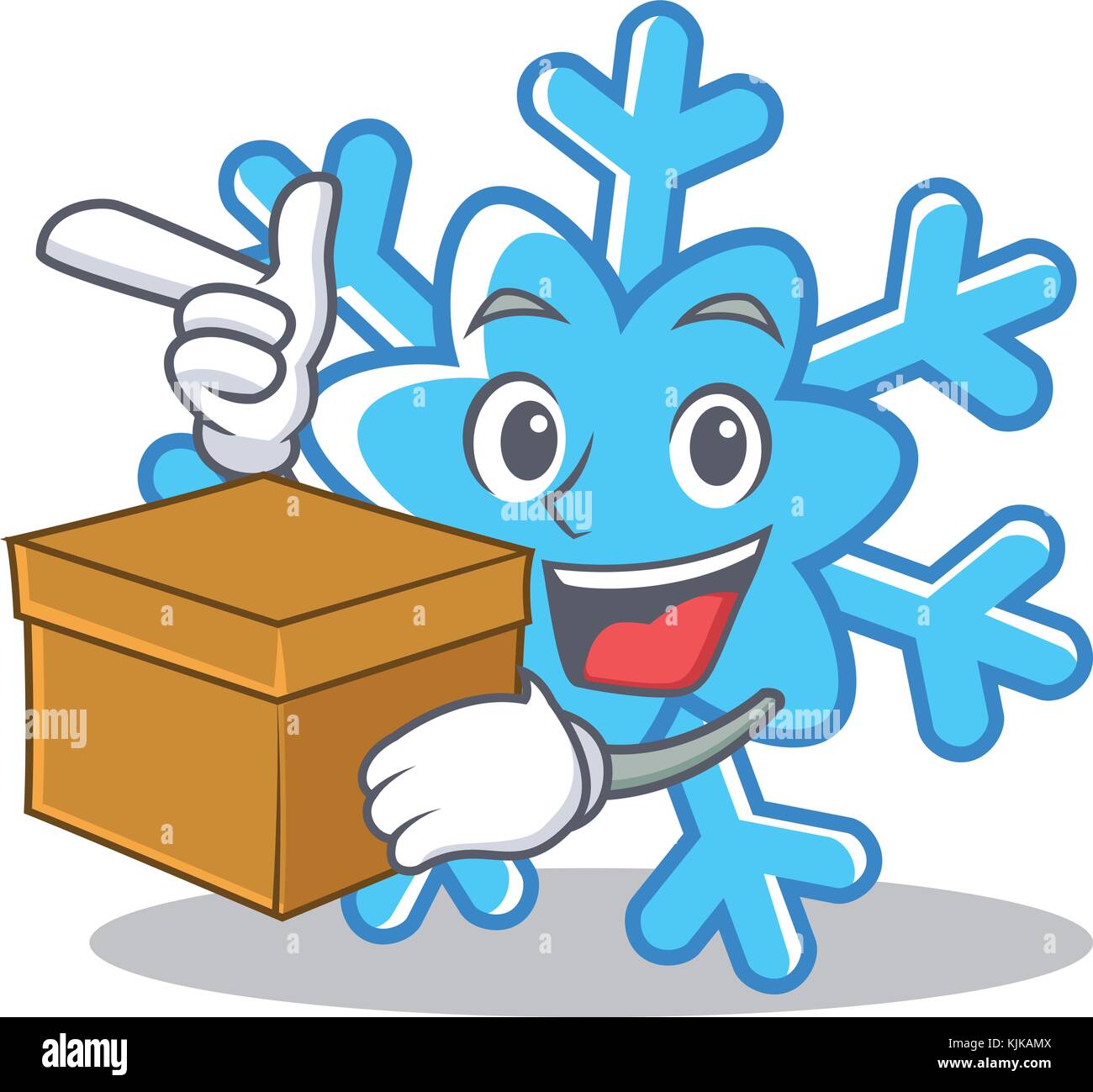 With box snowflake character cartoon style Stock Vector Image & Art - Alamy