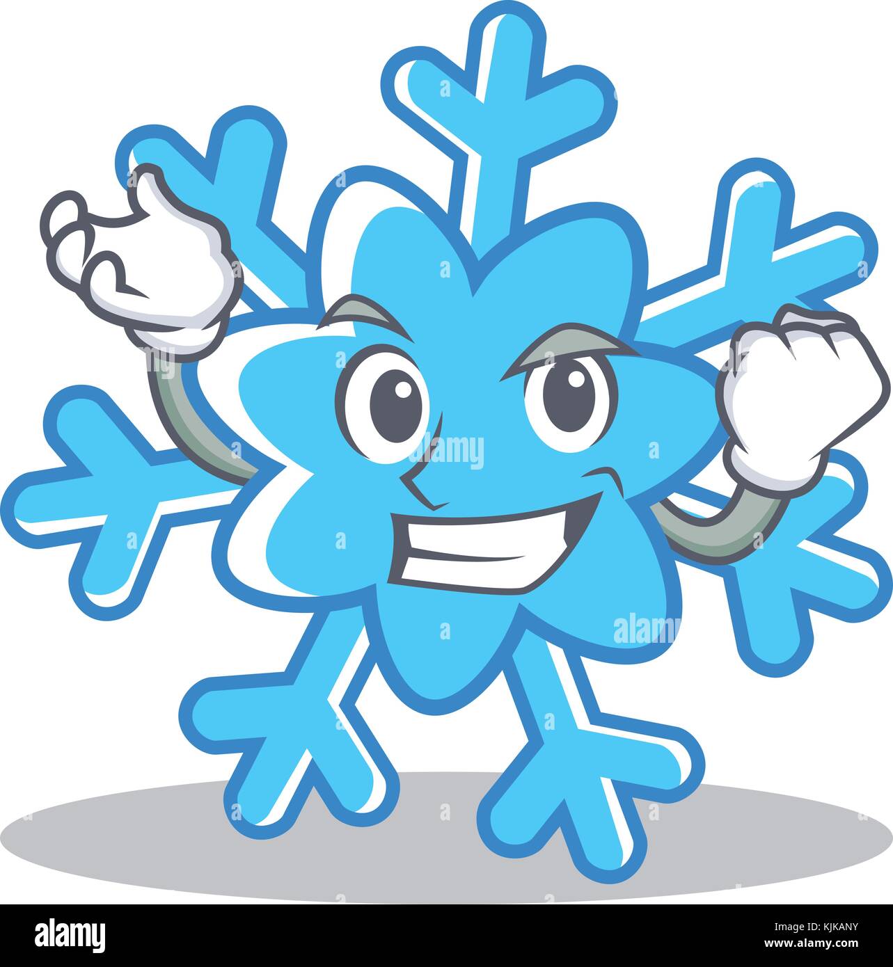 Successful snowflake character cartoon style Stock Vector Image & Art ...