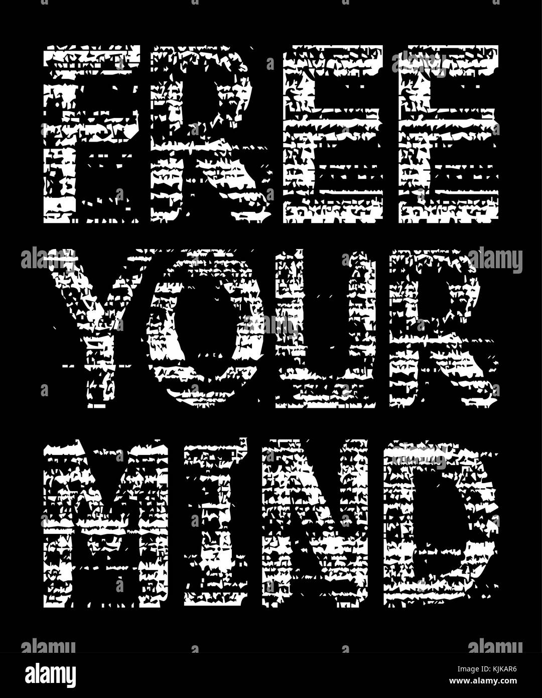 Typography tee shirt Black and White Stock Photos & Images - Alamy