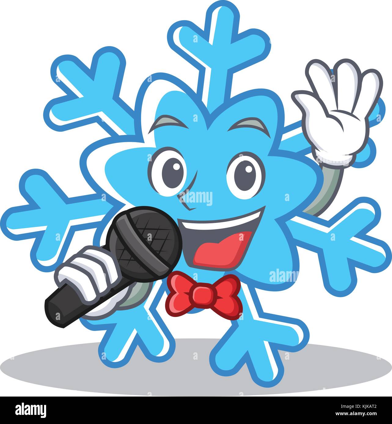 Singing snowflake character cartoon style Stock Vector Image & Art - Alamy