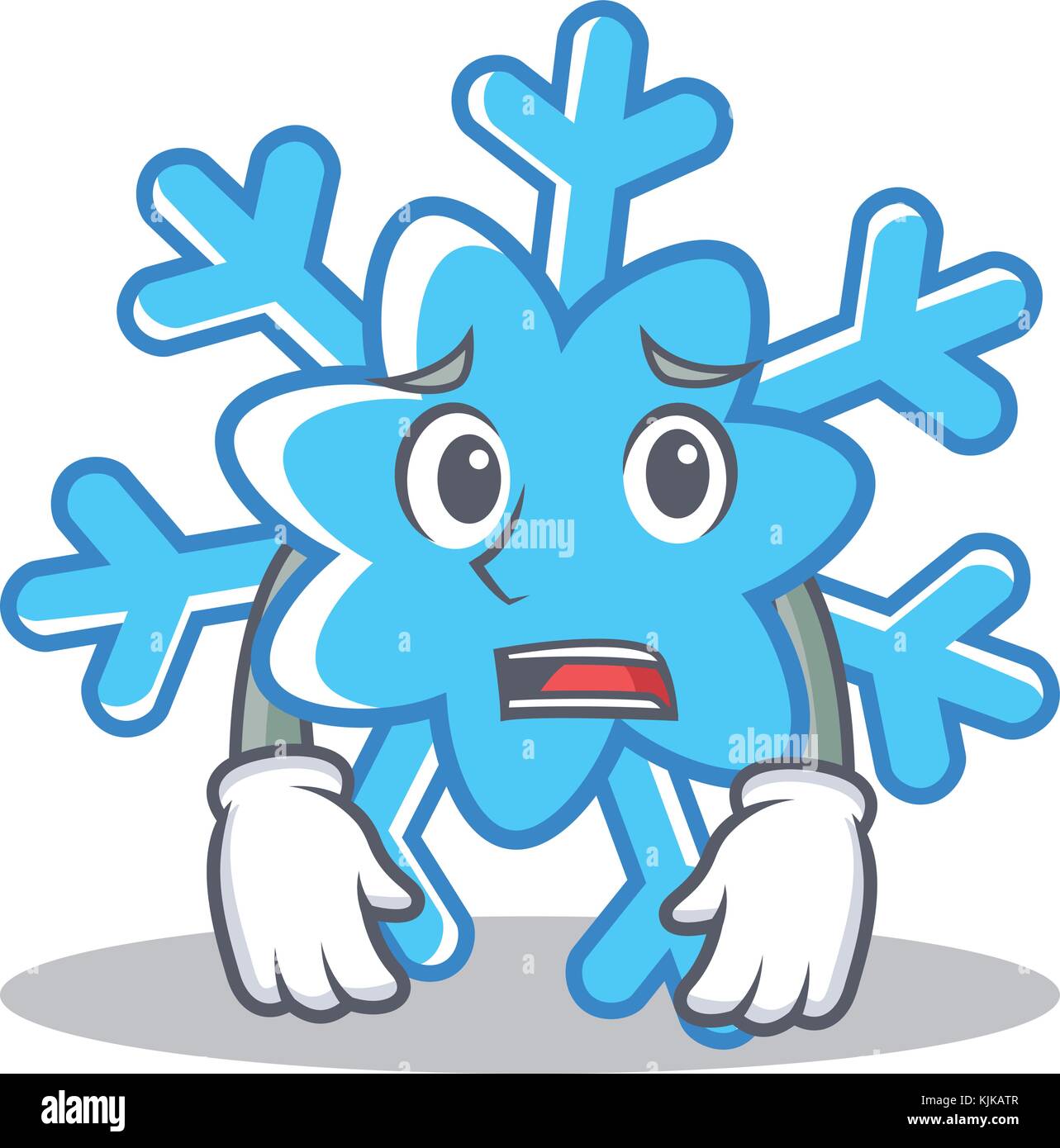 Afraid snowflake character cartoon style Stock Vector Image & Art - Alamy