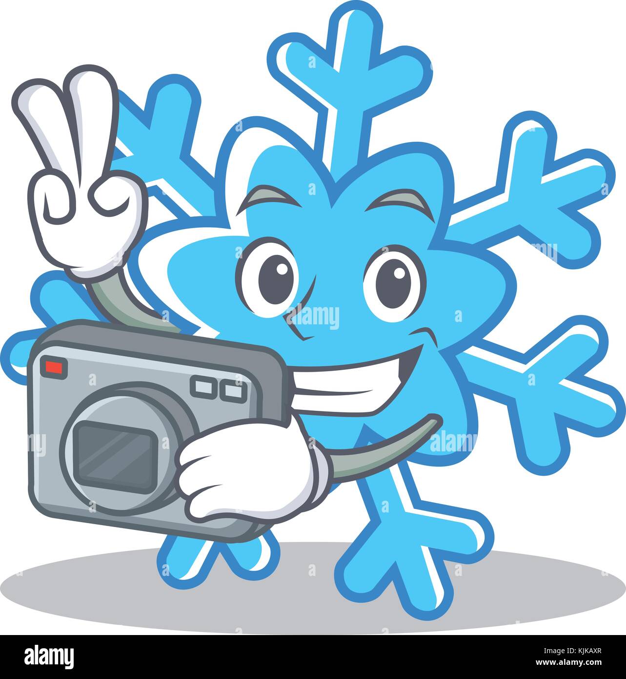 Photographer snowflake character cartoon style Stock Vector Image & Art ...