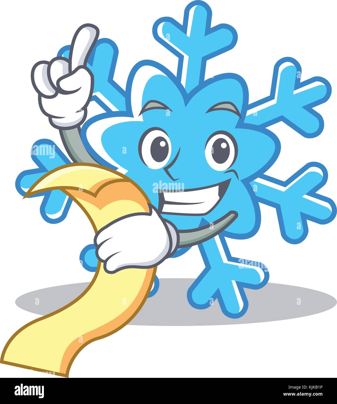 With menu snowflake character cartoon style Stock Vector Image & Art ...