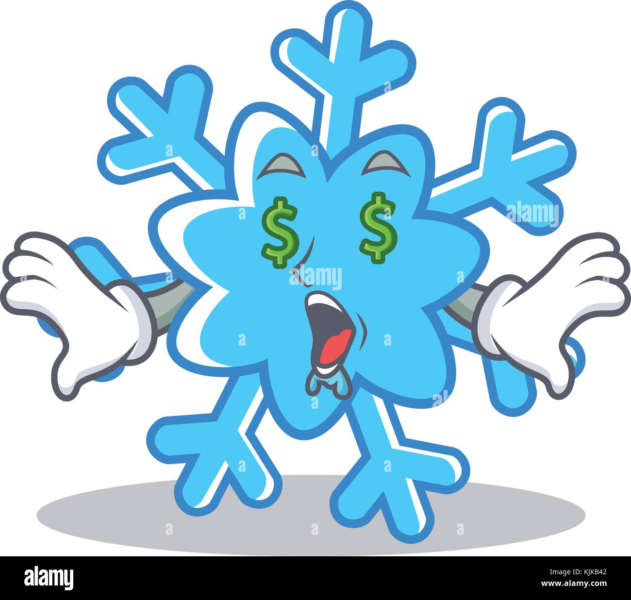 Money eye snowflake character cartoon style Stock Vector Image & Art ...