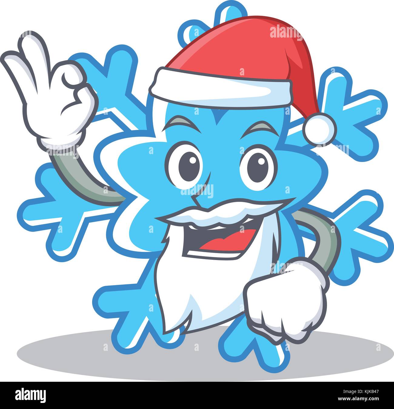Santa snowflake character cartoon style Stock Vector Image & Art - Alamy