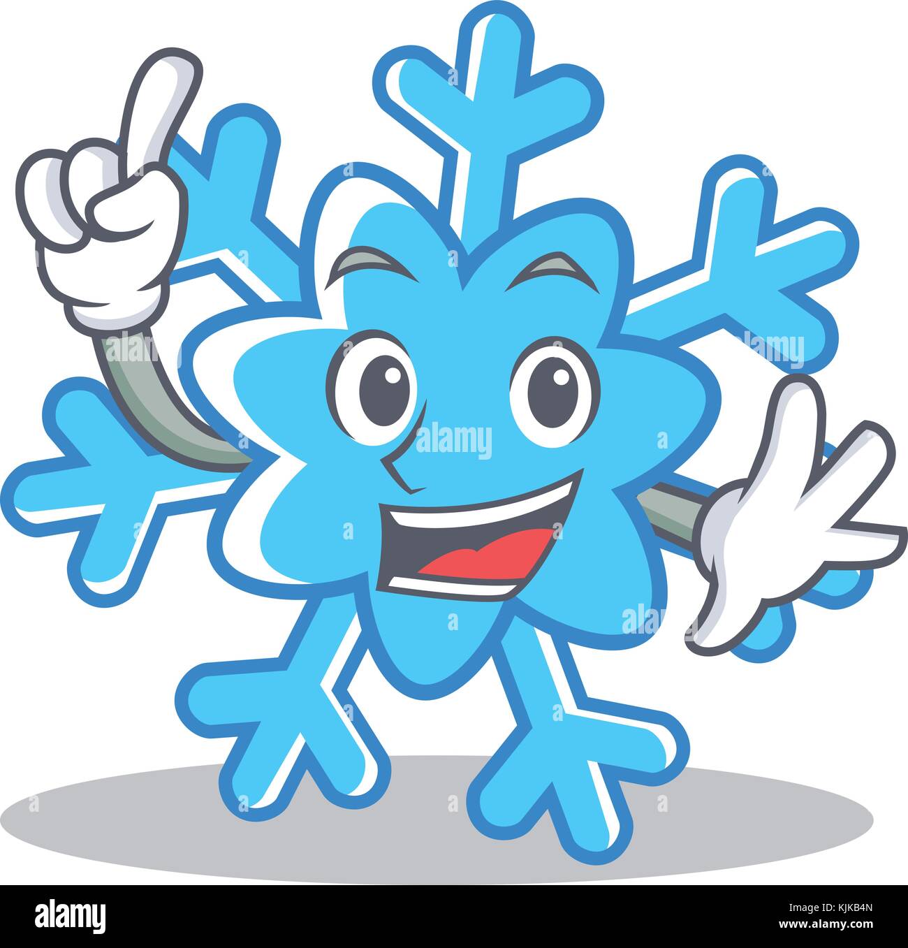 Cartoon illustration snowflake emoticon smiling hi-res stock ...