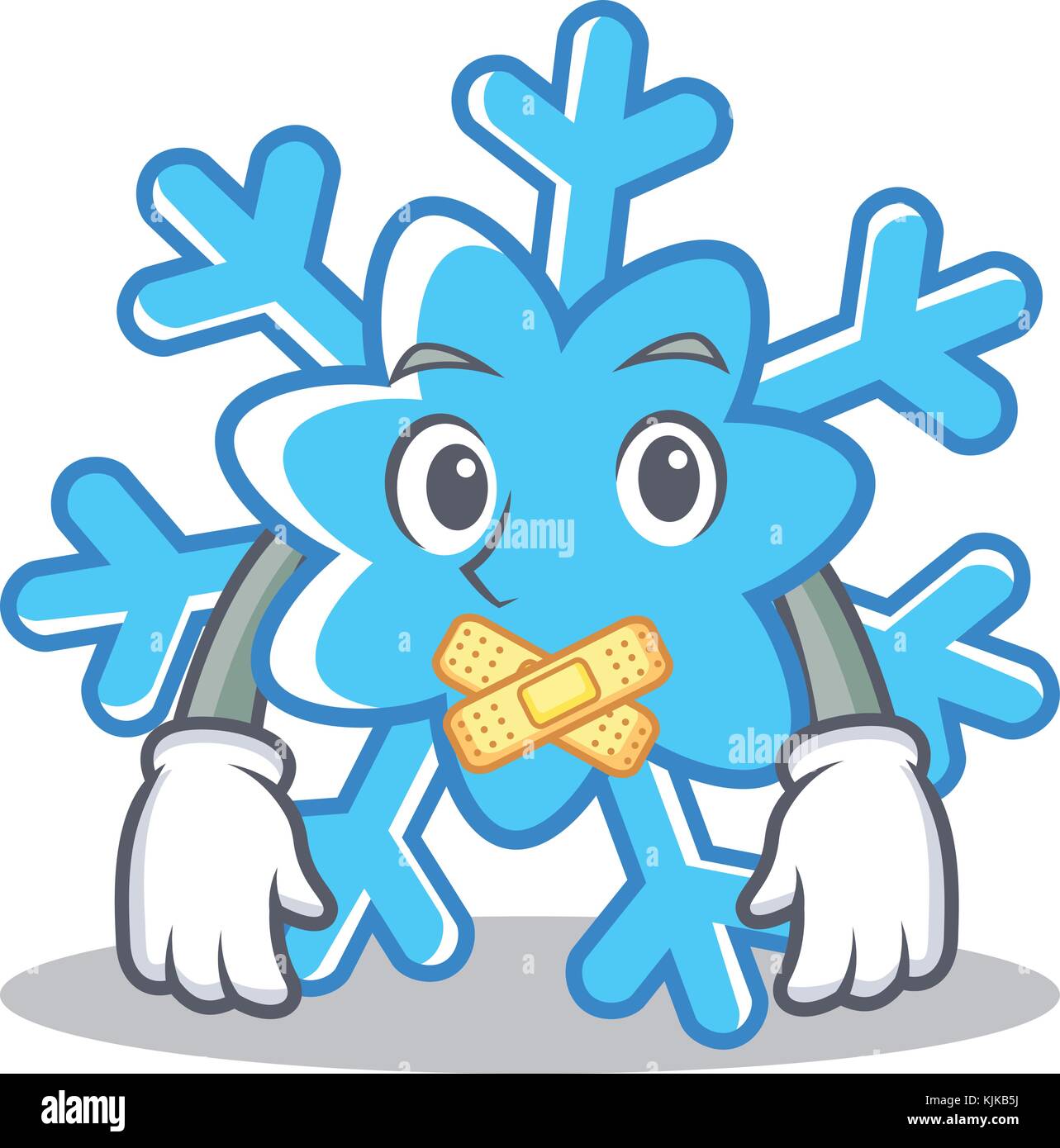 Silent snowflake character cartoon style Stock Vector Image & Art - Alamy