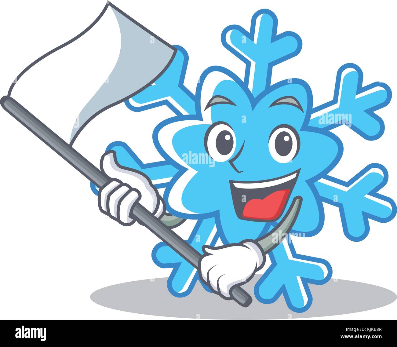 With flag snowflake character cartoon style Stock Vector Image & Art ...