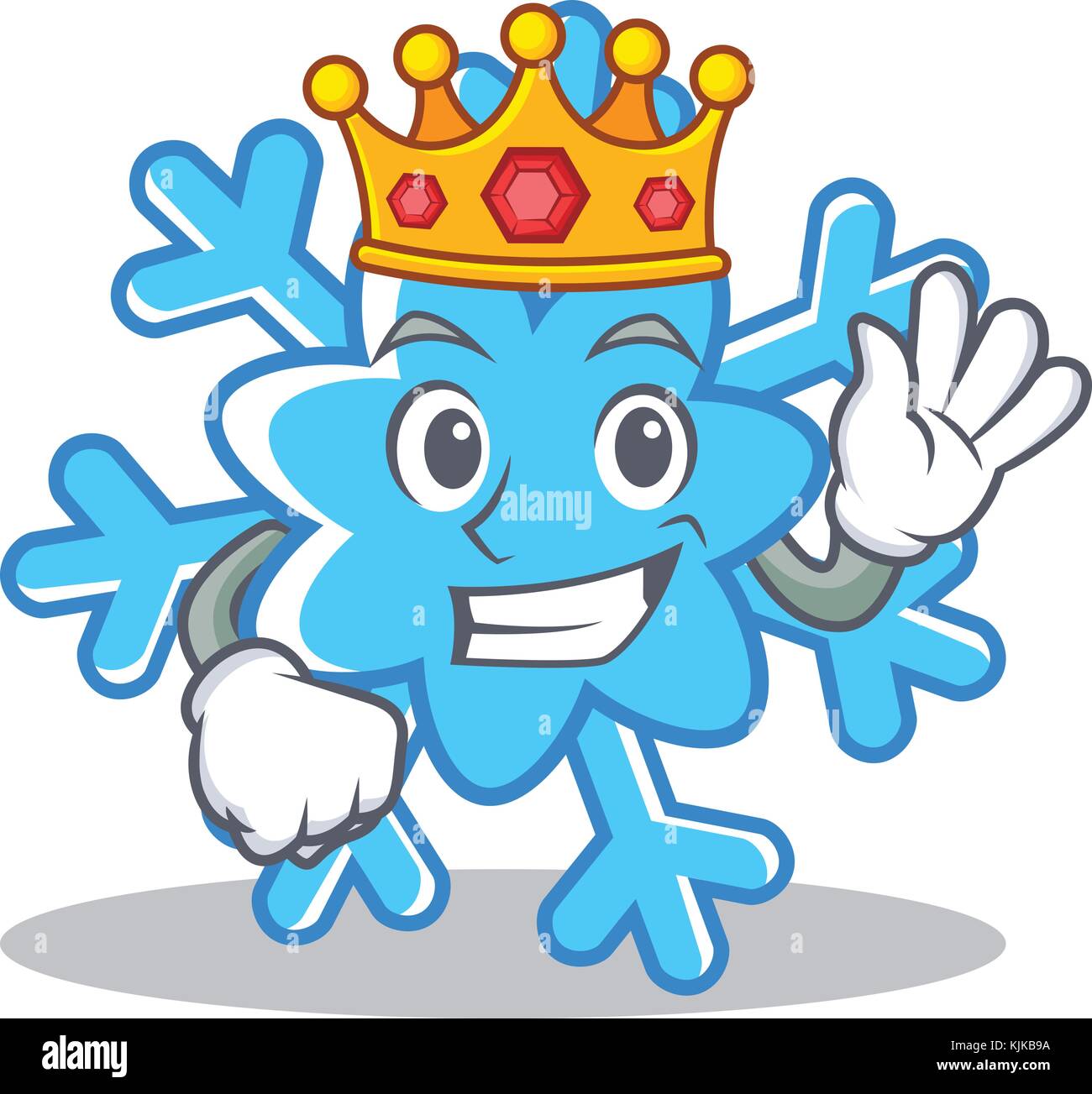 King snowflake character cartoon style Stock Vector Image & Art - Alamy