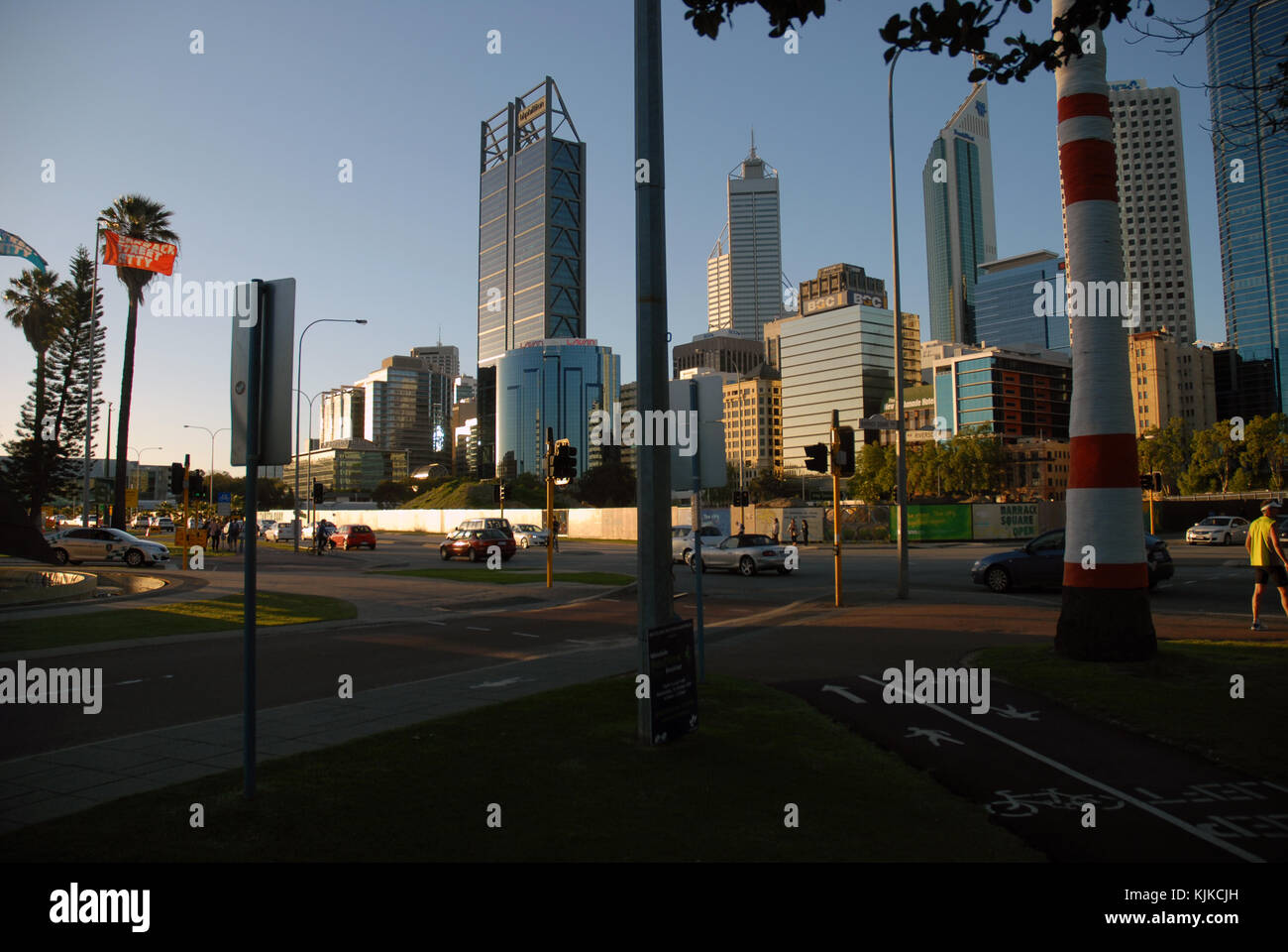 Perth's skyline with BHP building, Perth, Western Australia Stock Photo ...