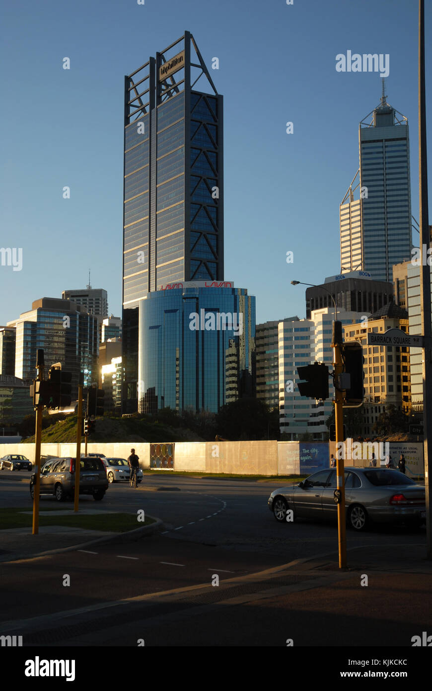 Perth's skyline with BHP building, Perth, Western Australia Stock Photo ...