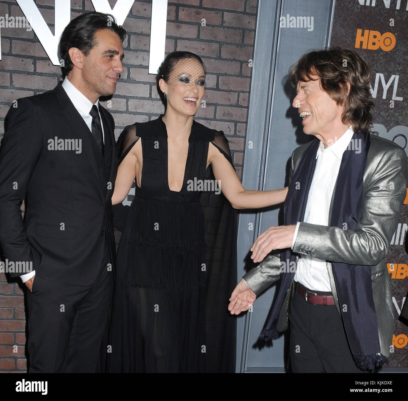 NEW YORK, NY - JANUARY 15: Bobby Cannavale, Olivia Wilde, Mick Jagger ...