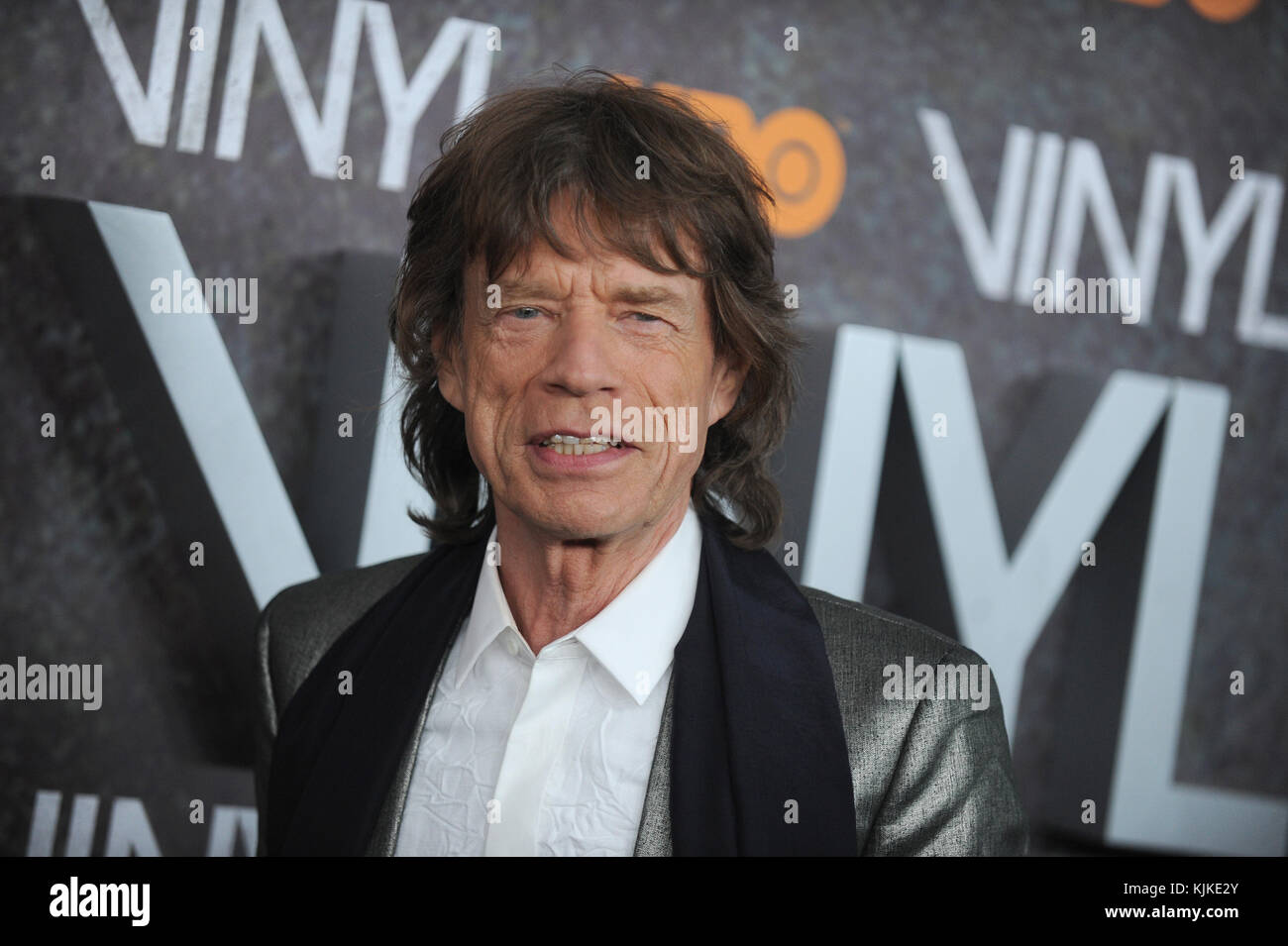 NEW YORK, NY - JANUARY 15: Mick Jagger attends the 'Vinyl' New York ...