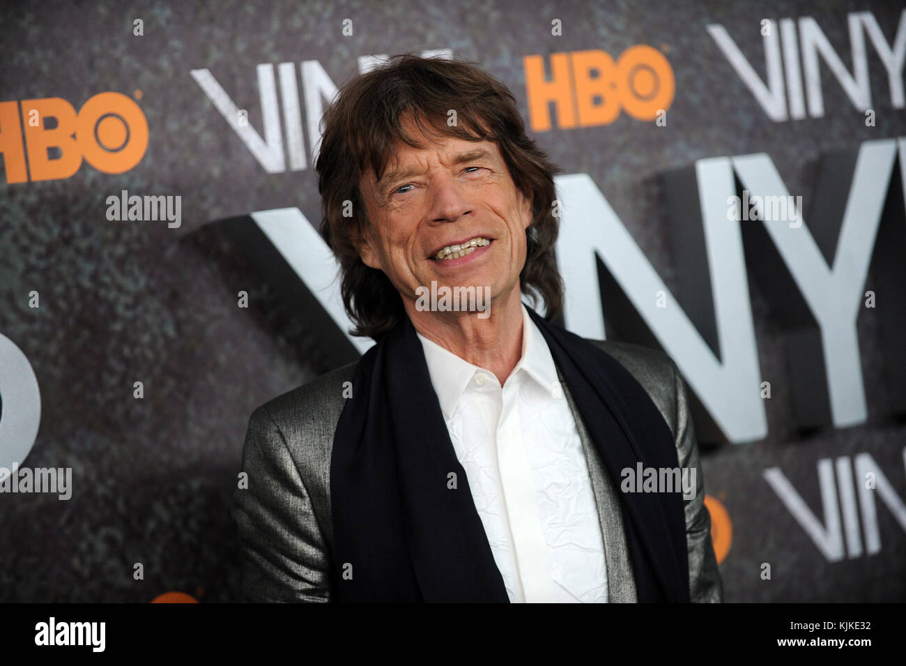 NEW YORK, NY - JANUARY 15: Mick Jagger attends the 'Vinyl' New York ...