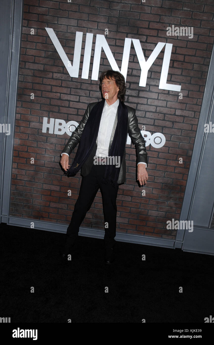 NEW YORK, NY - JANUARY 15: Mick Jagger attends the 'Vinyl' New York ...