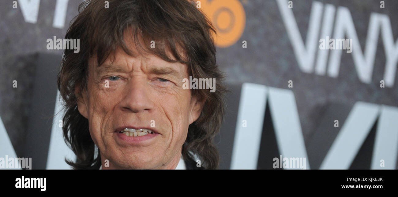 NEW YORK, NY - JANUARY 15: Mick Jagger attends the 'Vinyl' New York ...
