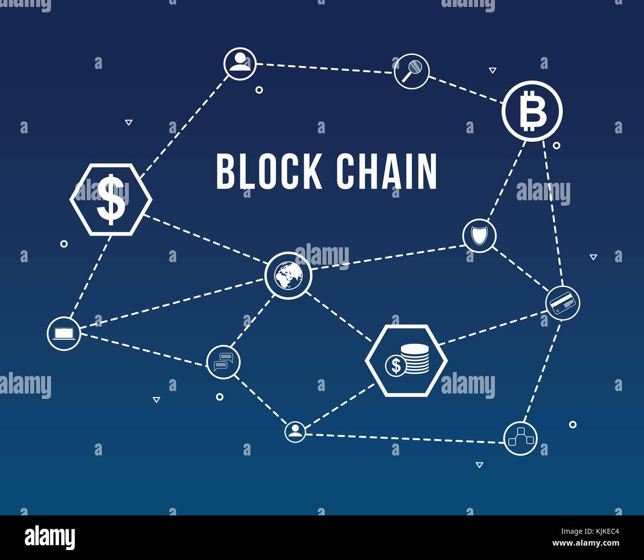 Block chain word with icon Stock Vector Image & Art - Alamy