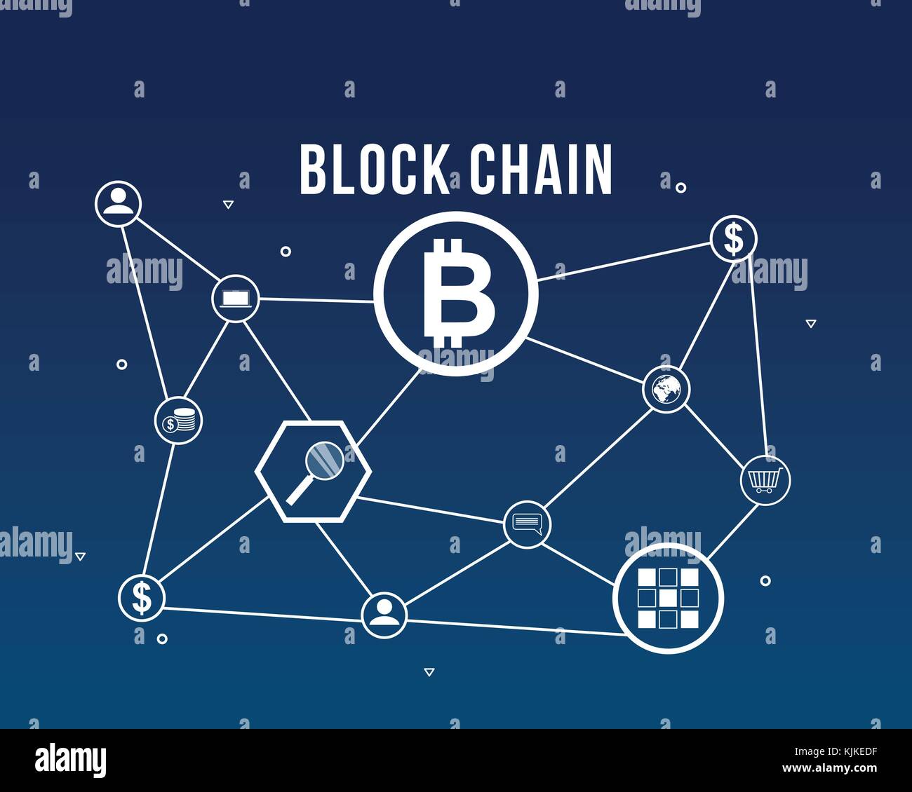 Block chain word background design Stock Vector Image & Art - Alamy