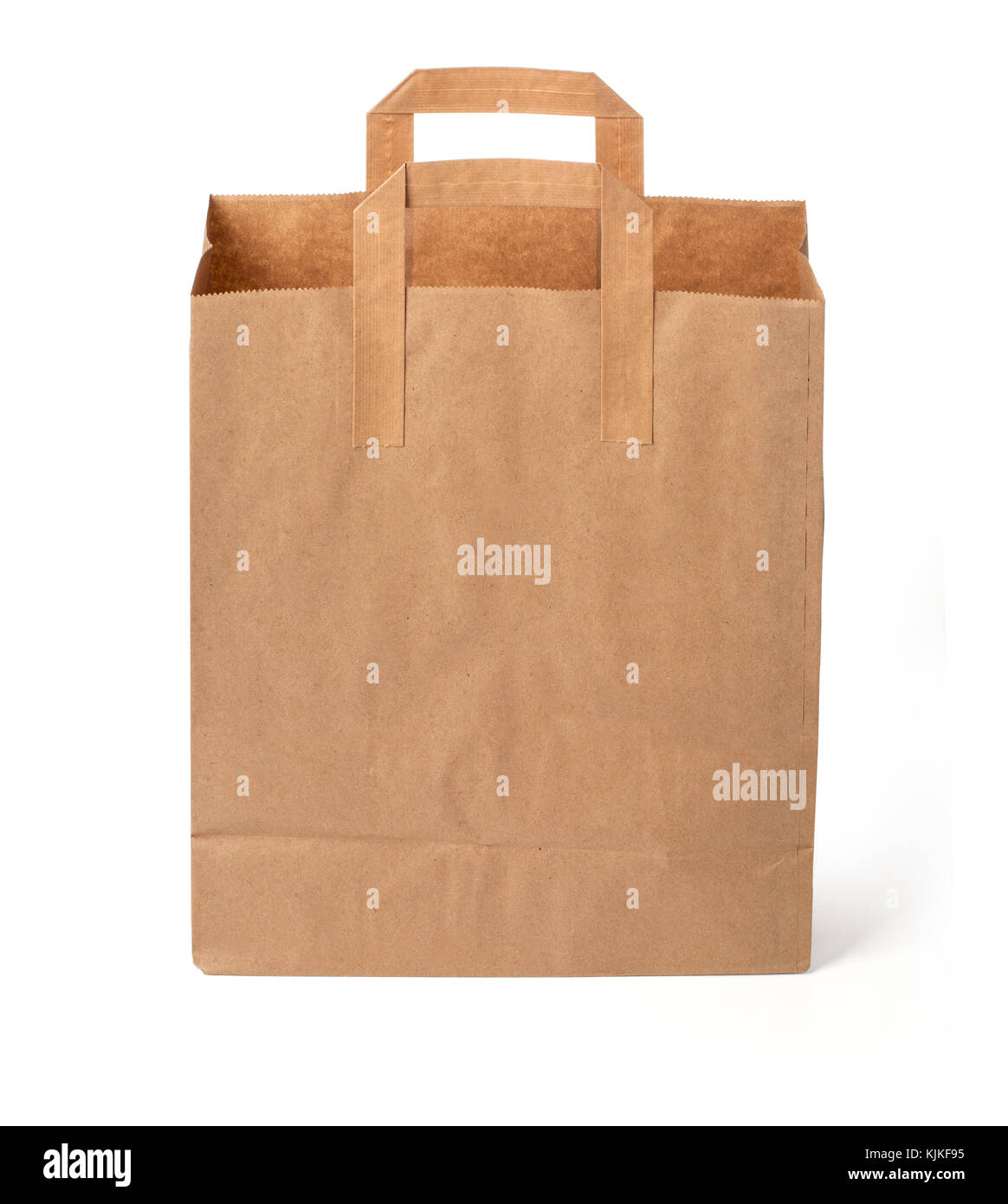 disposable paper bag on white background Stock Photo - Alamy