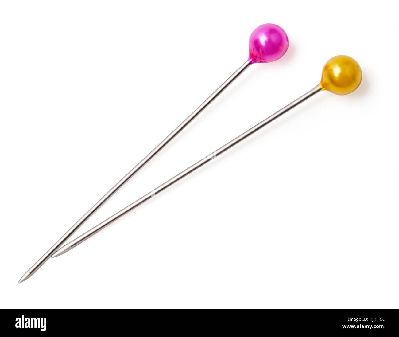 sewing push pins isolated on white background. with clipping path Stock ...