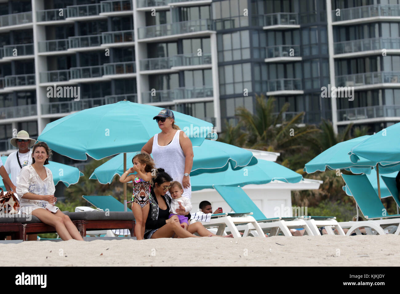 MIAMI BEACH, FL - MAY 03: Kourtney Kardashian wearing shorts and a ...