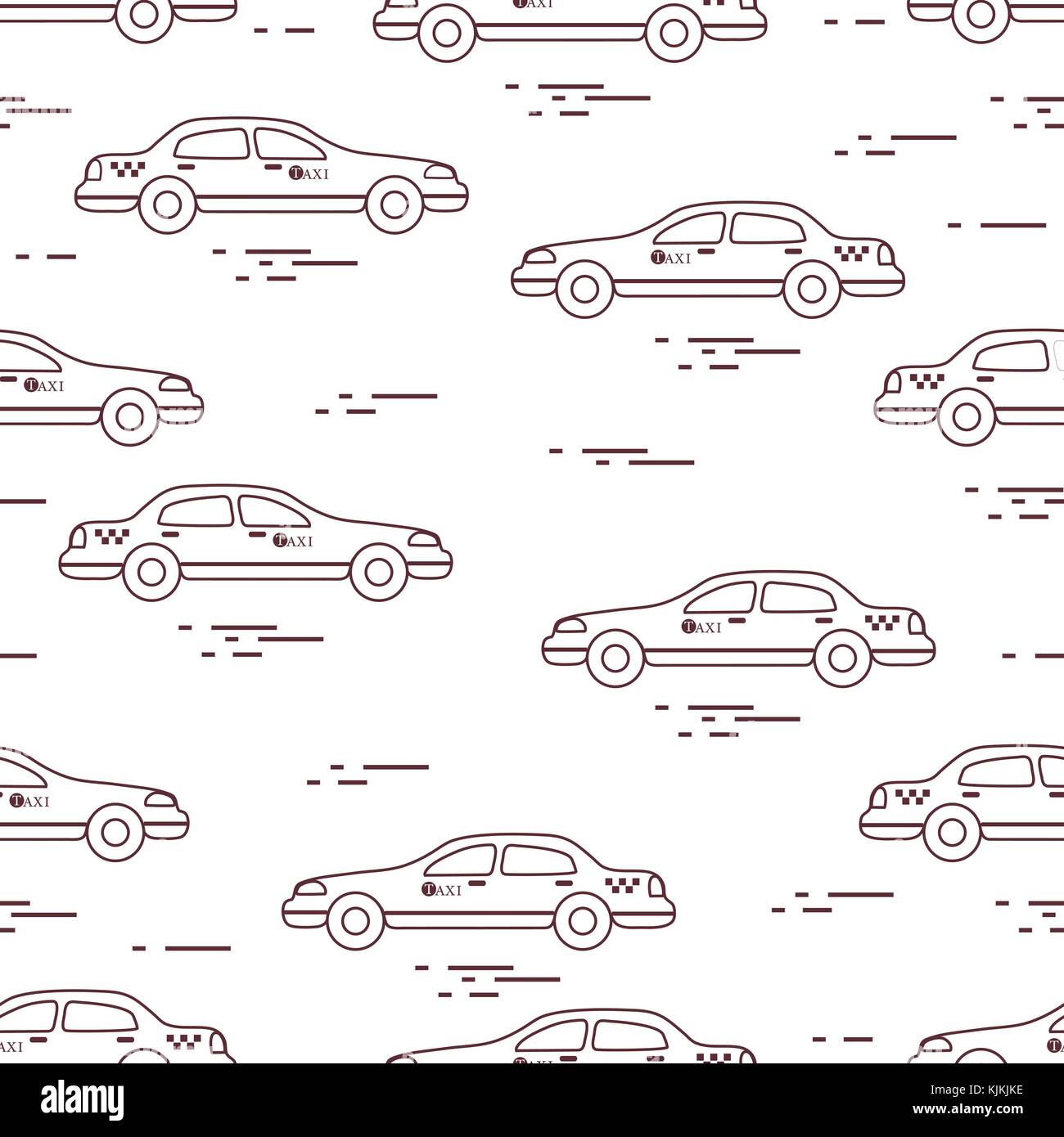 Taxi pattern. Design for announcement, advertisement, banner or print ...
