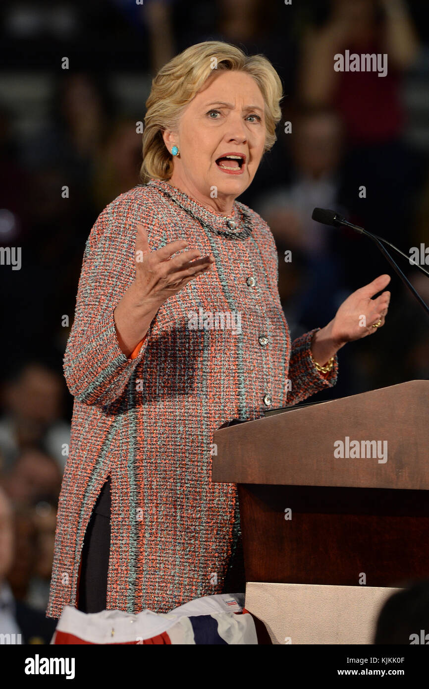 MIAMI, FL - OCTOBER 11: Democratic presidential nominee former ...