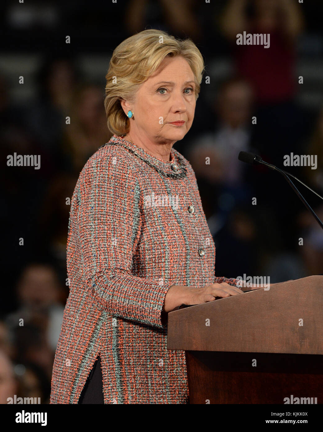 MIAMI, FL - OCTOBER 11: Democratic presidential nominee former ...